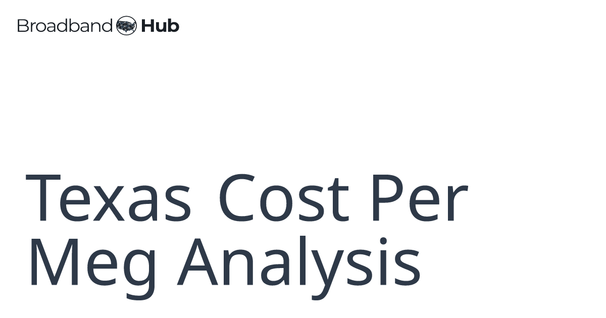 Texas Cost Per Meg Analysis